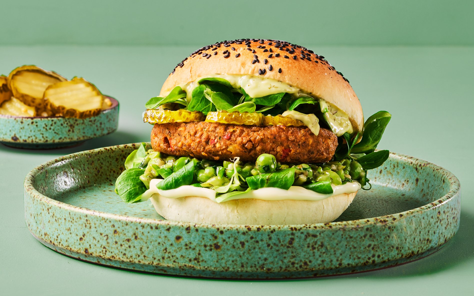 Green Burger with Cream of Peas - Food solutions EN